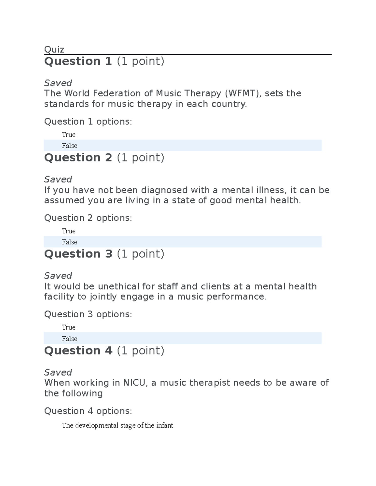 Music 2MT3 Final Exam - Practice Quiz Questions and Answers - Studocu