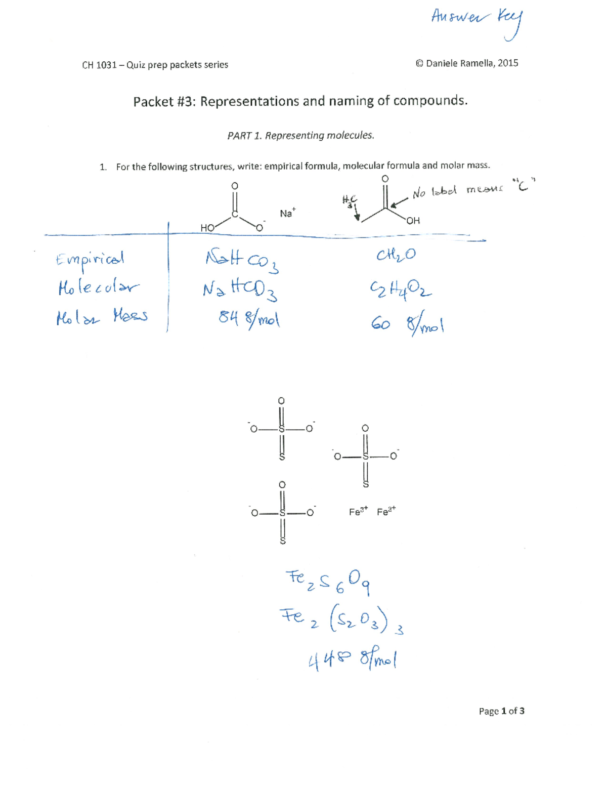 CH Quiz Prep Packets Series C - Answer Key for Worksheet 7 - Studocu