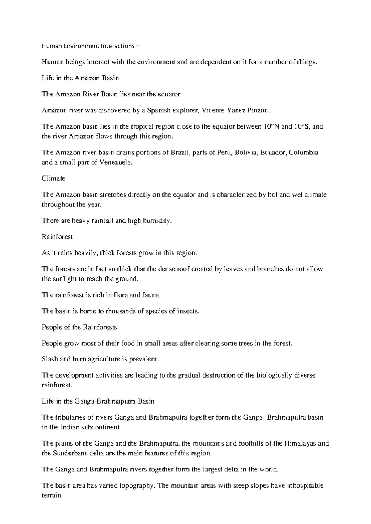 Human-Environment Interactions: Insights on Natural Resources ...