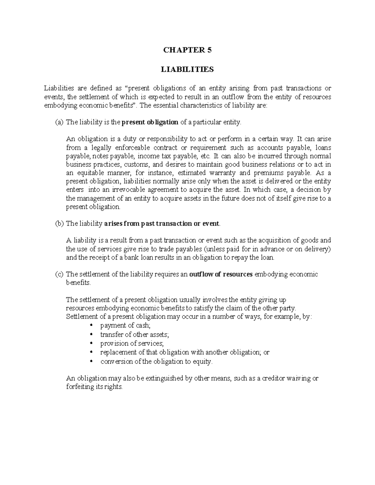 Intermediate Accounting 2 Chapter 5 Understanding Liabilities Studocu