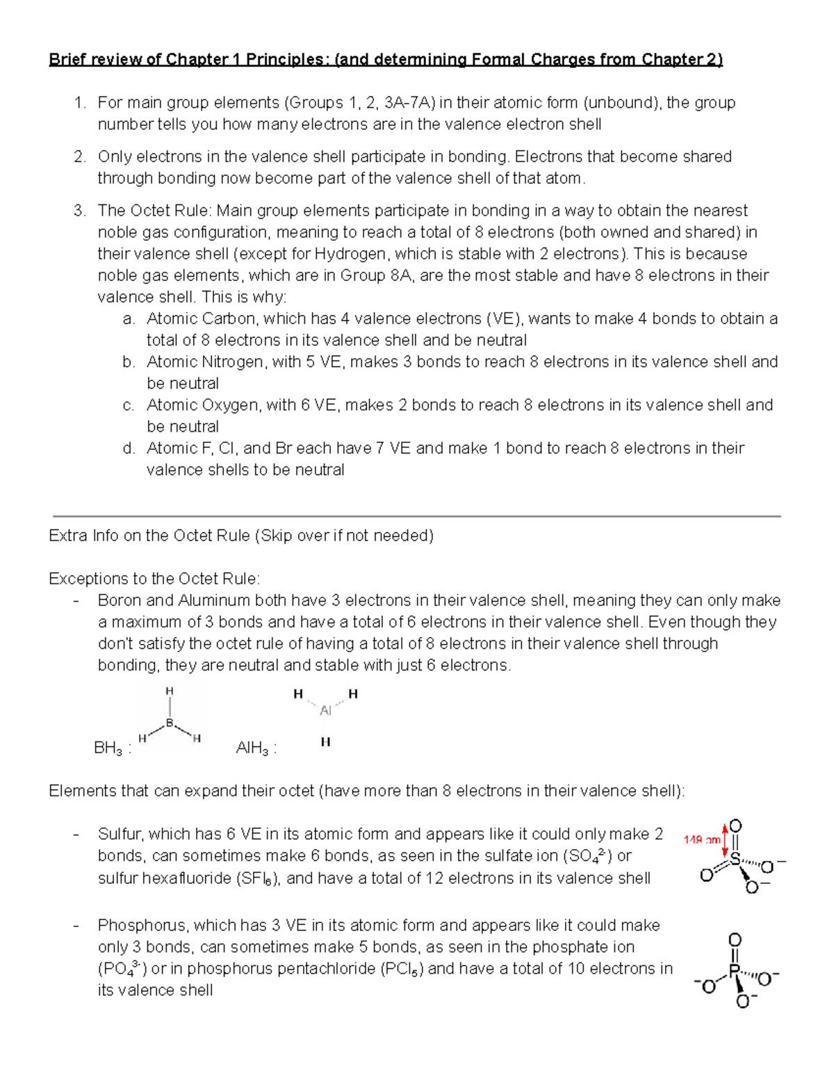 Orgo 1 Ch 1 Review: Principles & Formal Charges Explained - Studocu