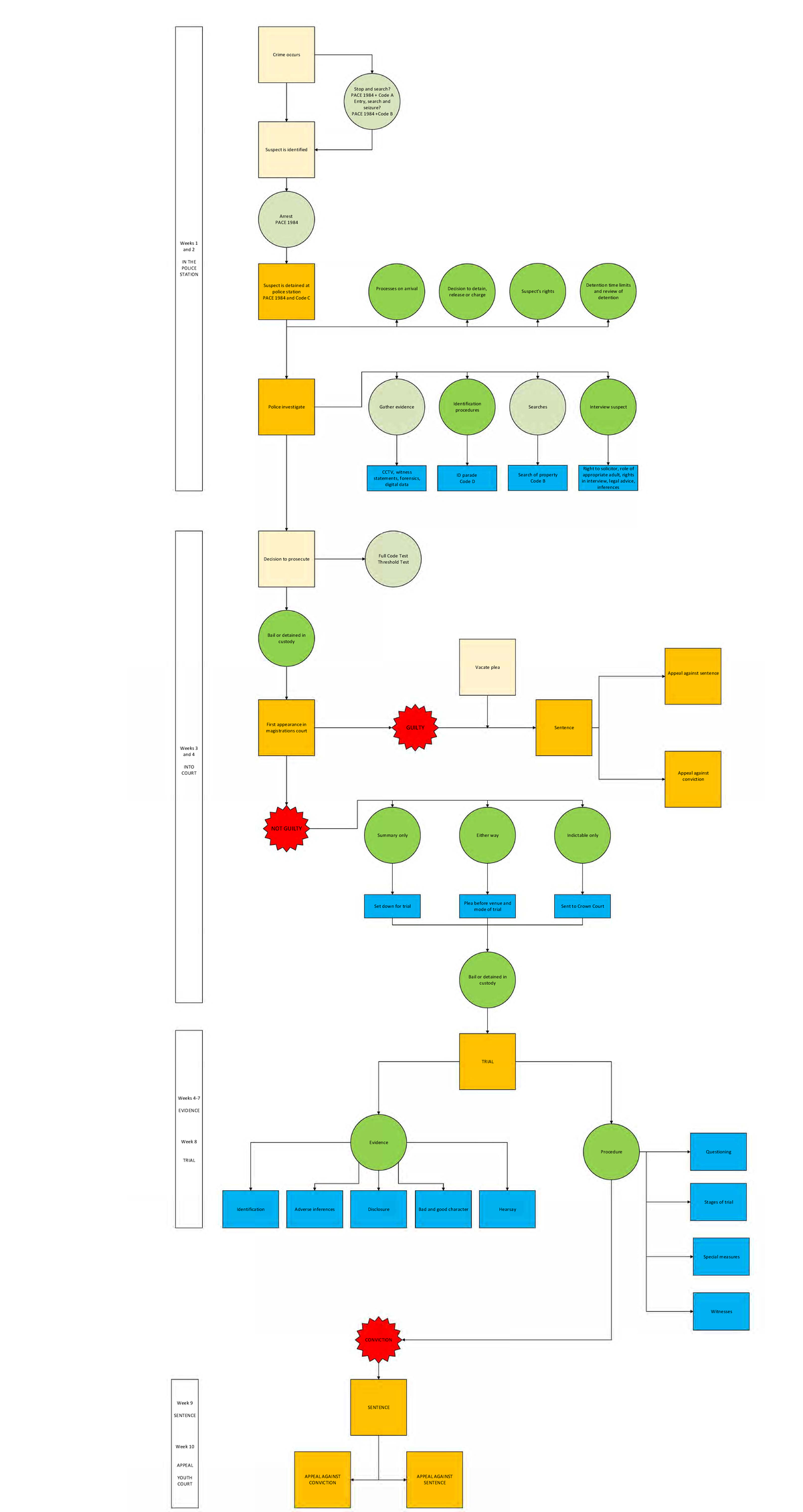 LW617 Crime Procedure Flow Chart: From Arrest to Appeal - Studocu