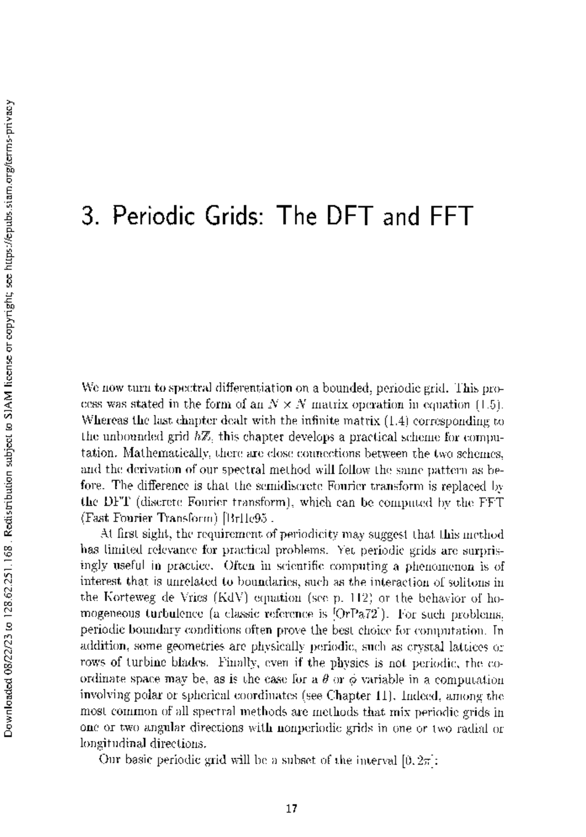Periodic Grids: DFT and FFT in Spectral Methods (2012) - Studocu