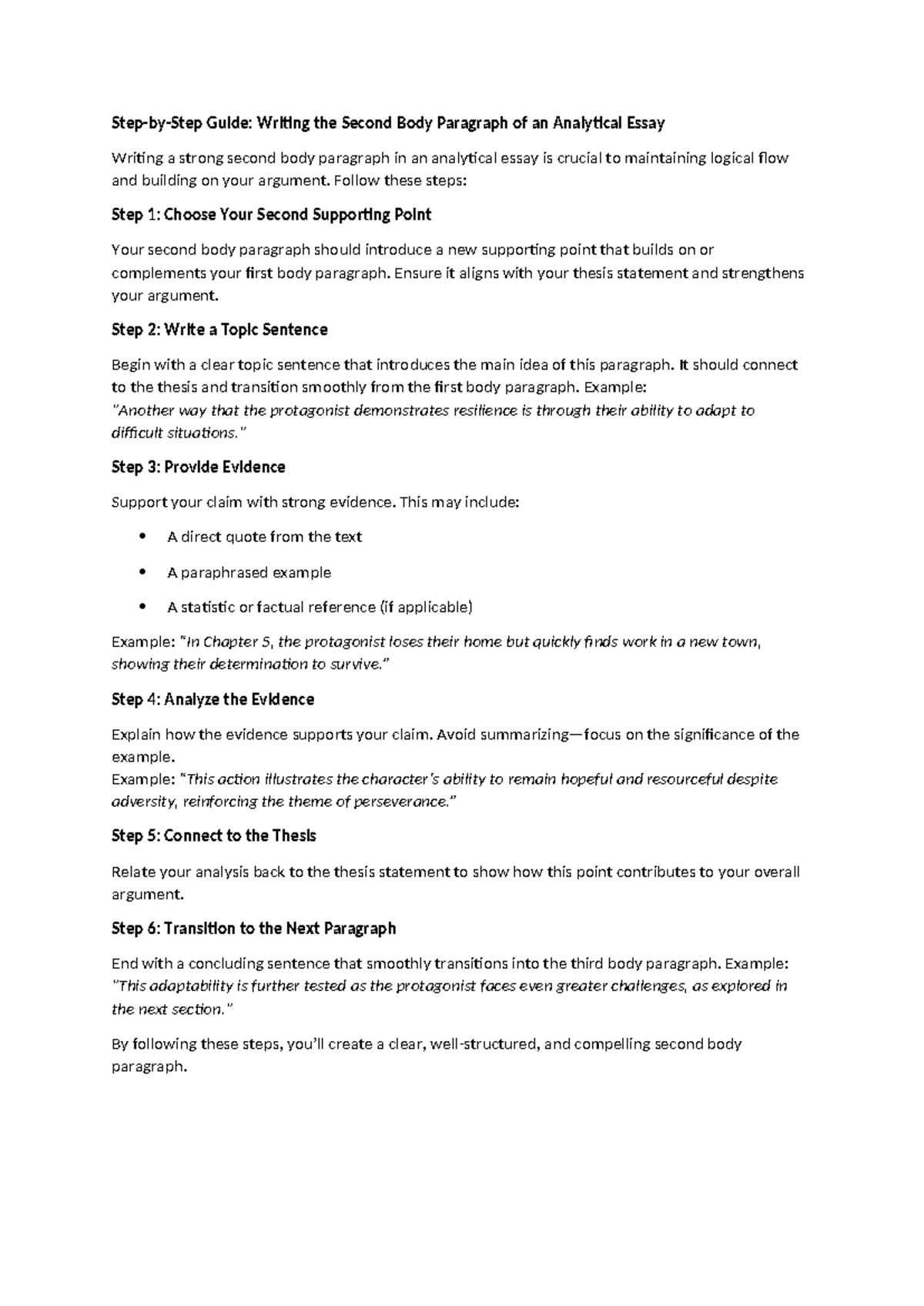 How to write second body chat - Step-by-Step Guide: Writing the Second ...