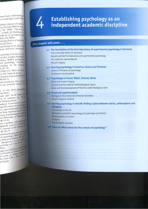Brysbaert Rastle Book Chapters 4.1-4.2 - 4 Establishing psychology as an independent academic ...