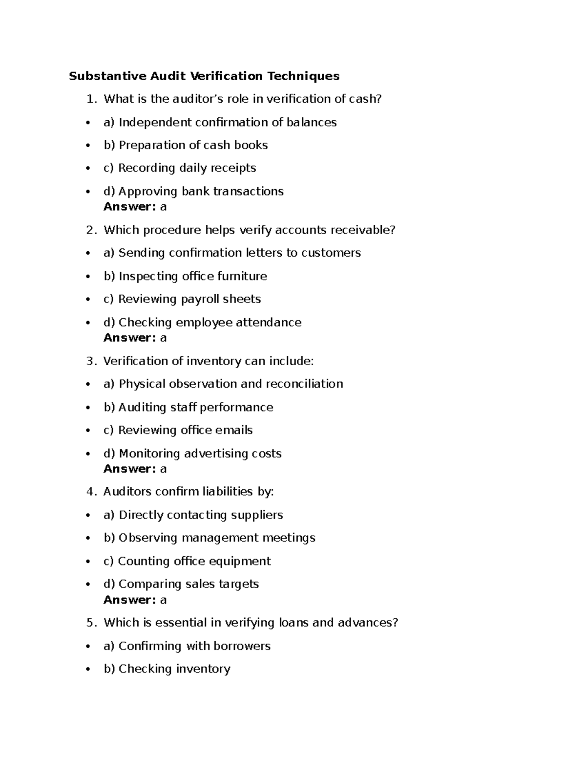 Substantive Audit Verification Techniques: Key Methods and Procedures ...