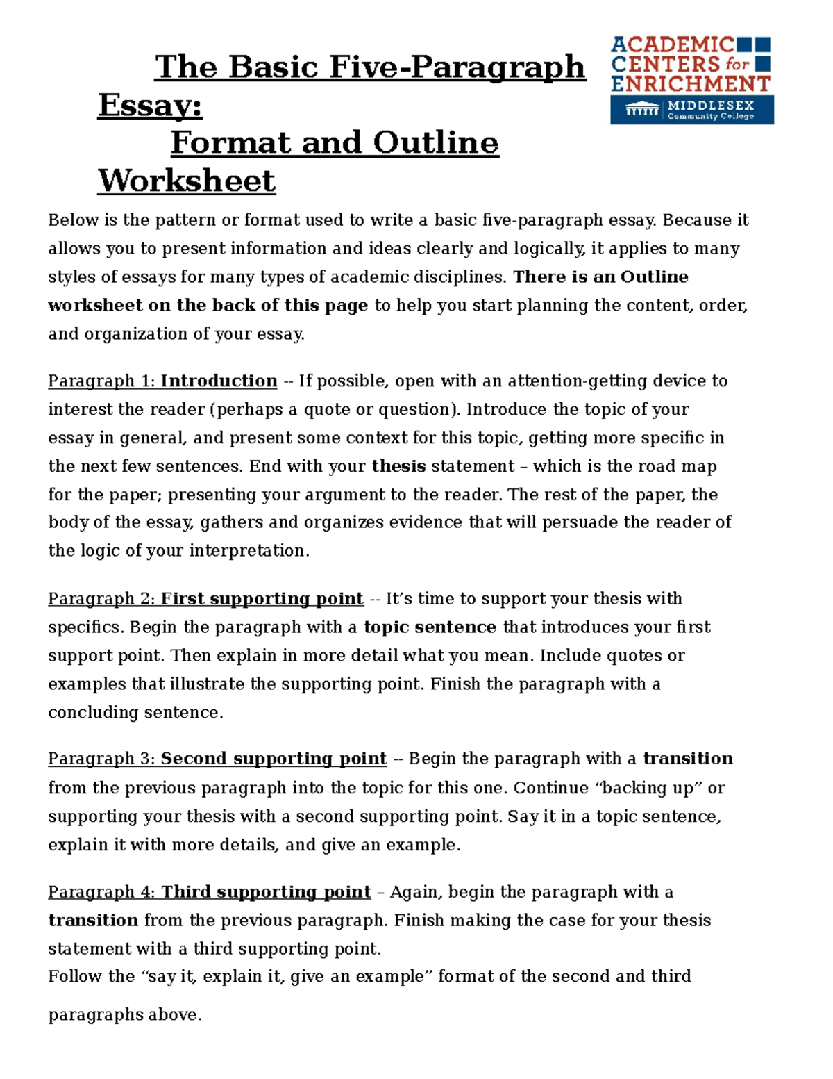 Basic Essay Format & Outline Worksheet: Cyber Predators - Studocu