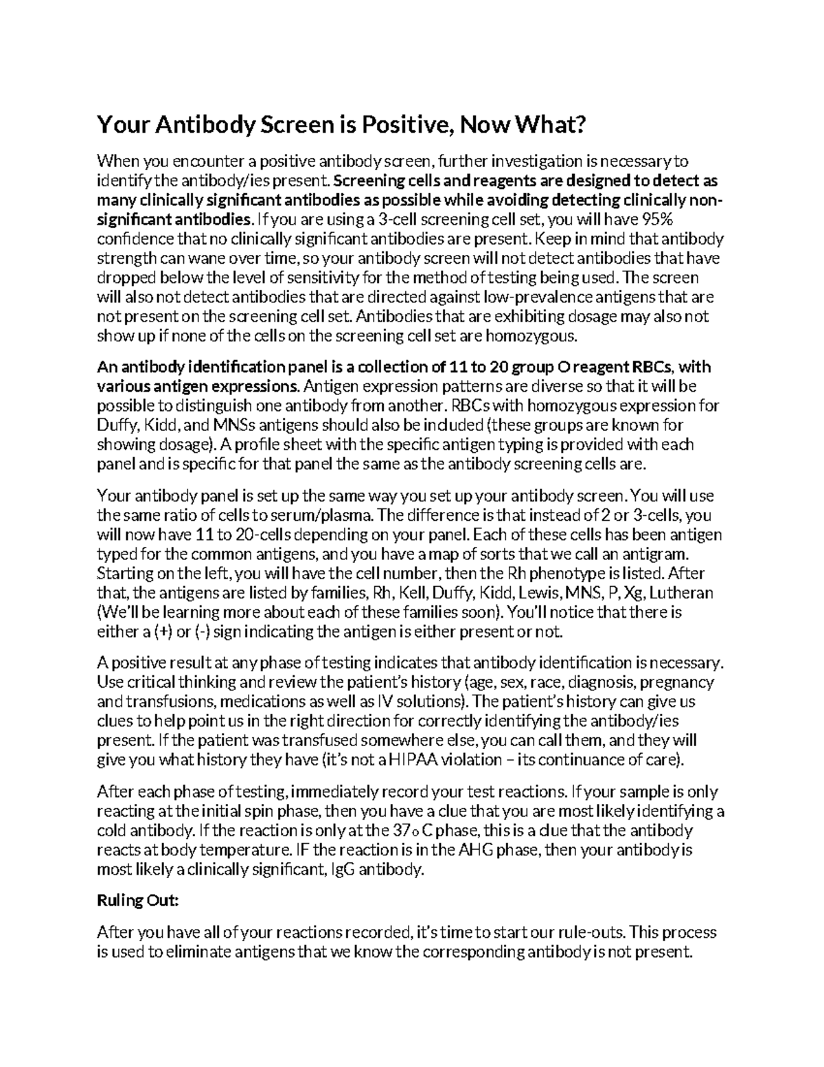 Interpreting Your Antibody Panel: A Guide for 03 02 2026 - Studocu