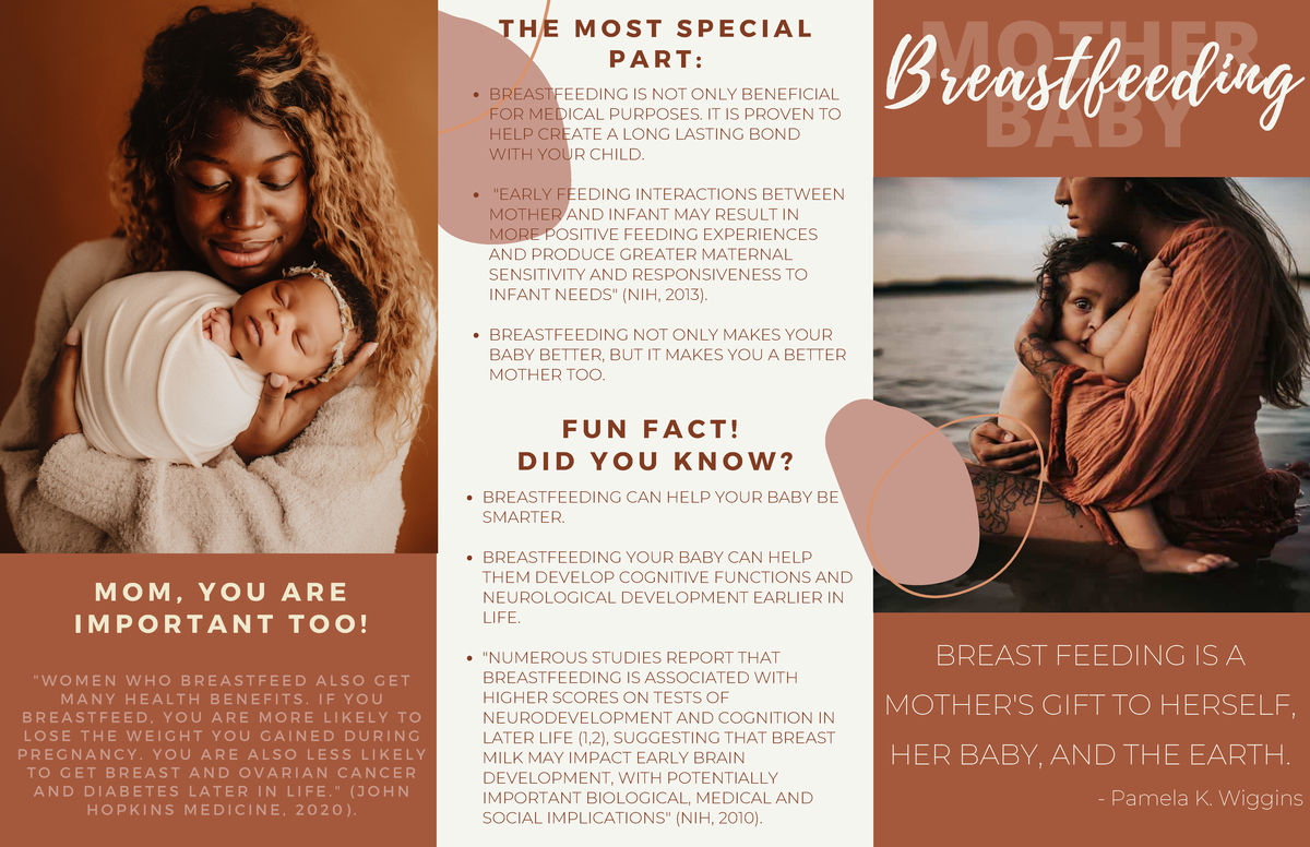 Breastfeeding Trifold pamphlet - THE MOST SPECIAL PART: BREASTFEEDING IS NOT ONLY BENEFICIAL FOR ...