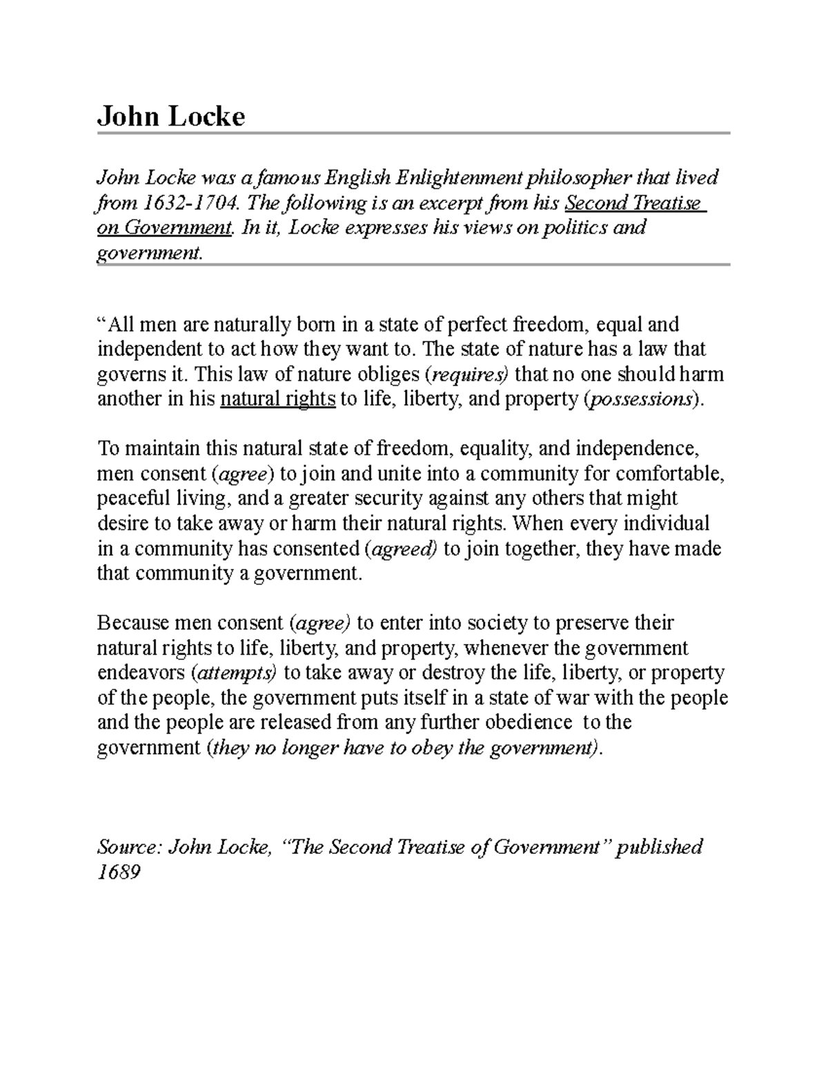 Enlightenment Thinkers DBQ: Key Ideas and Questions for Analysis - Studocu