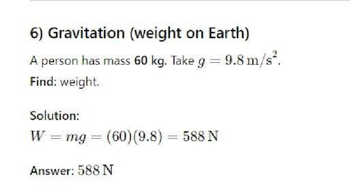 25 12 15 14 57 56 - solving - PHYSICS - 6) Gravitation (weight on Earth ...