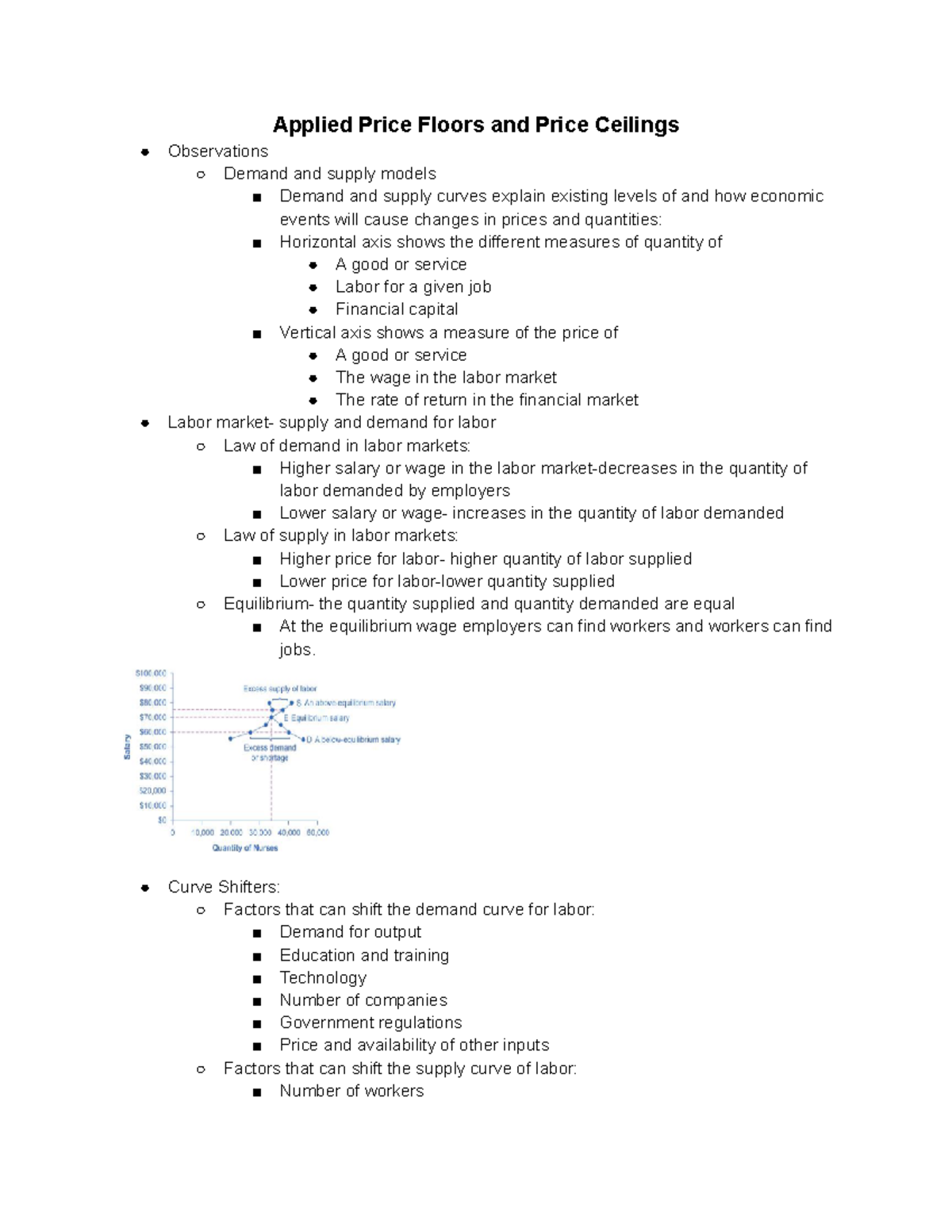 Economics Applied price floor and ceilings - Applied Price Floors and ...