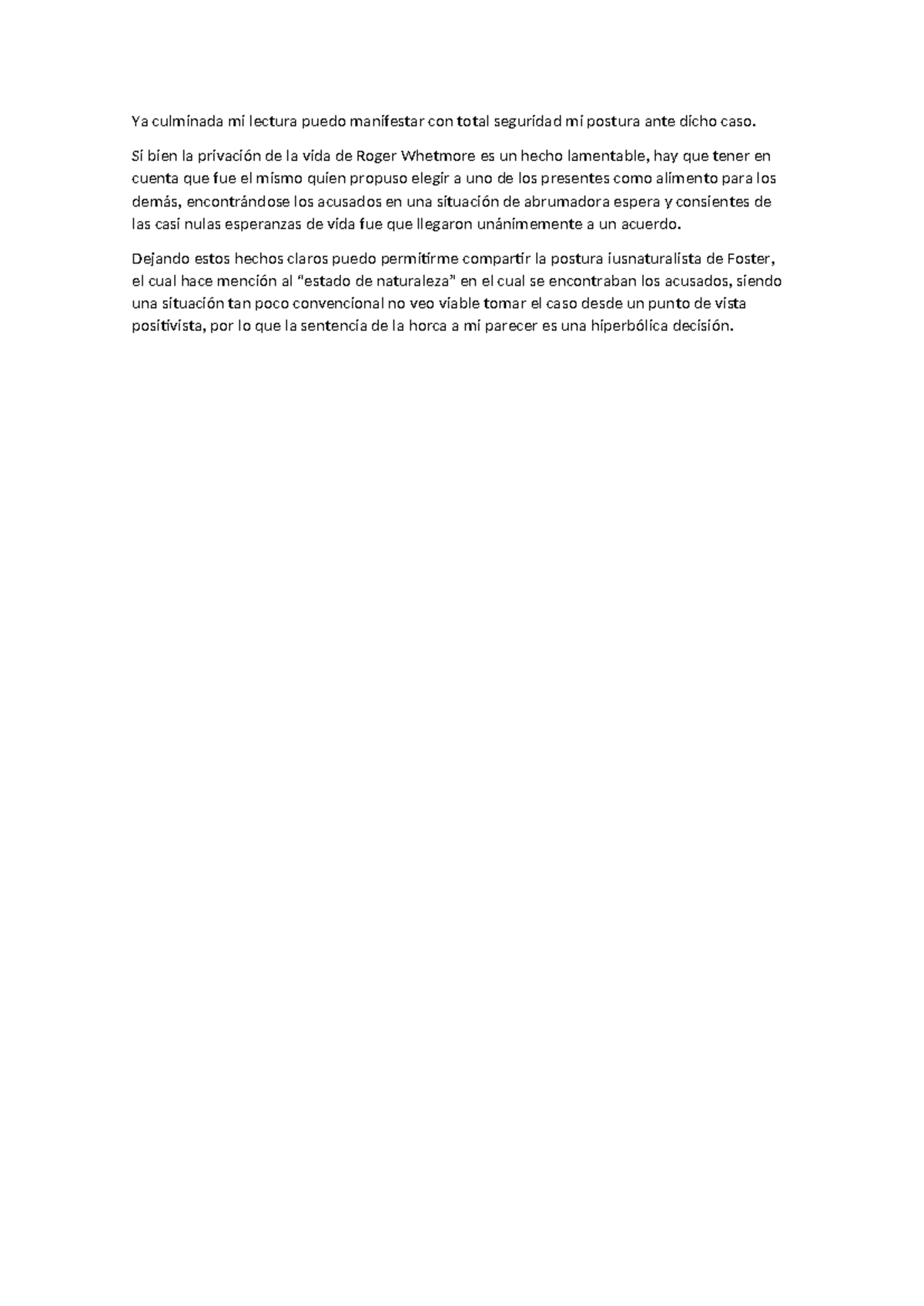 Iuspositivismo: Análisis del Caso Roger Whetmore - aaa - Studocu