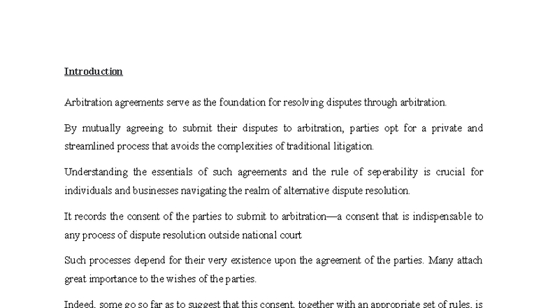 Arbitration Clause Essentials: Study Materials for LAW 101 - Studocu