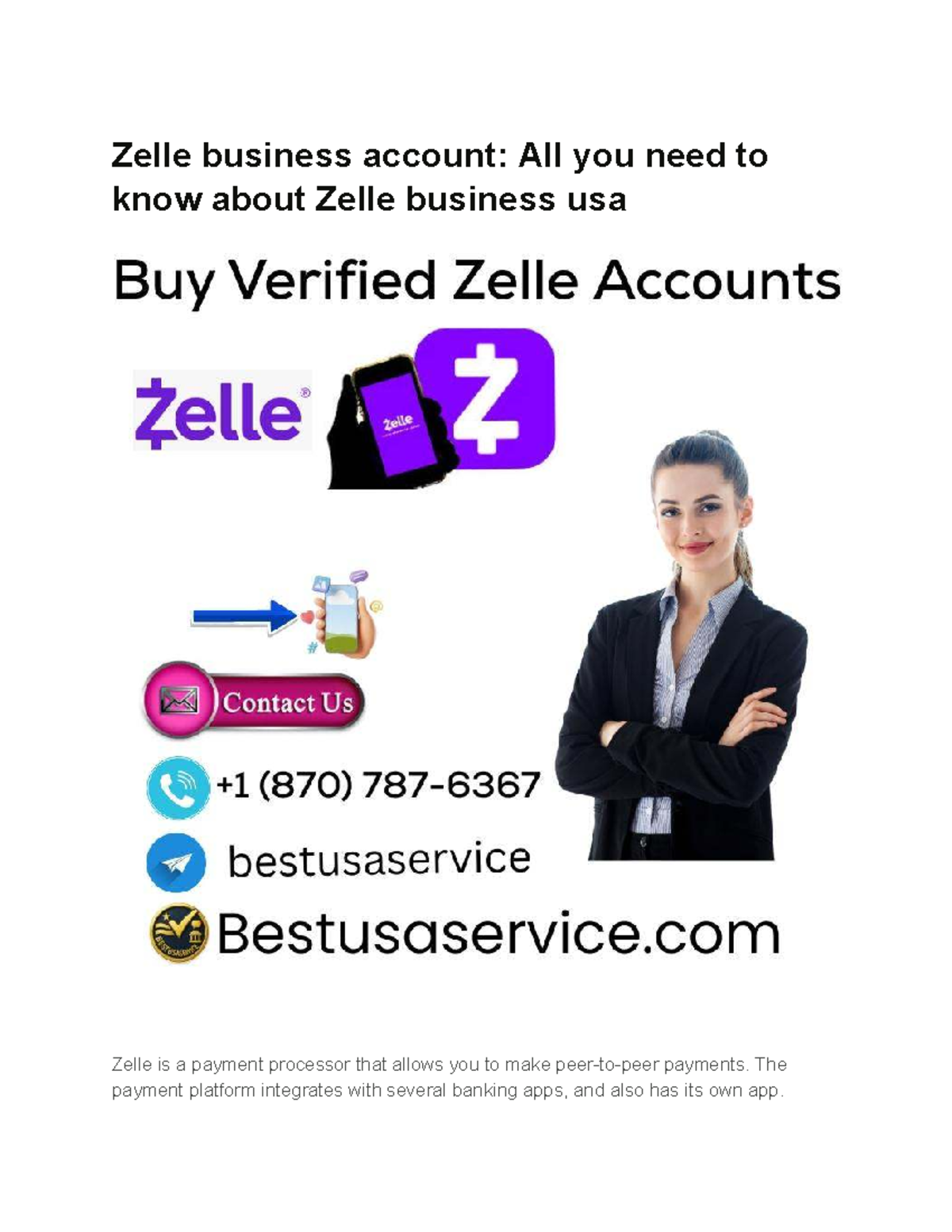 Zelle Business Account Guide: Key Insights for US Users - Studocu