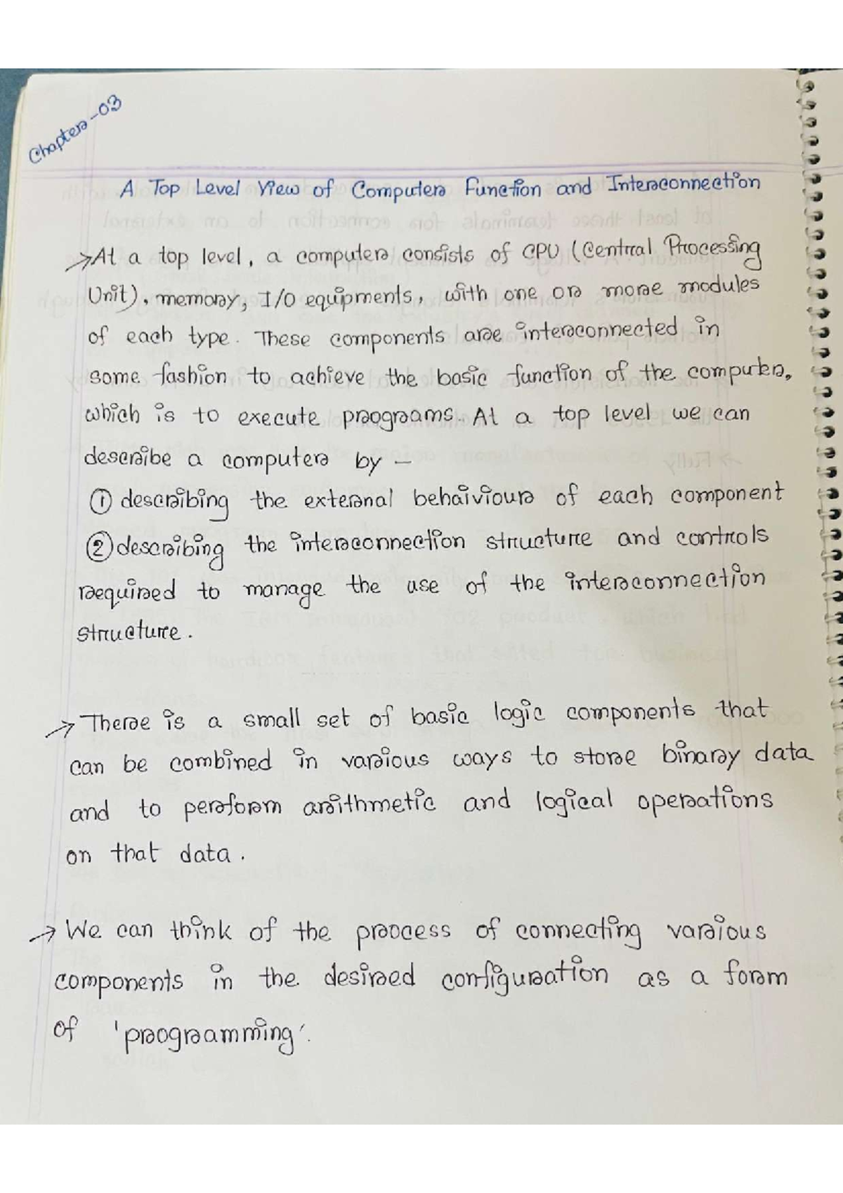 Computer Architecture (CS101): Chapter 3 - Overview of CPU and Memory ...