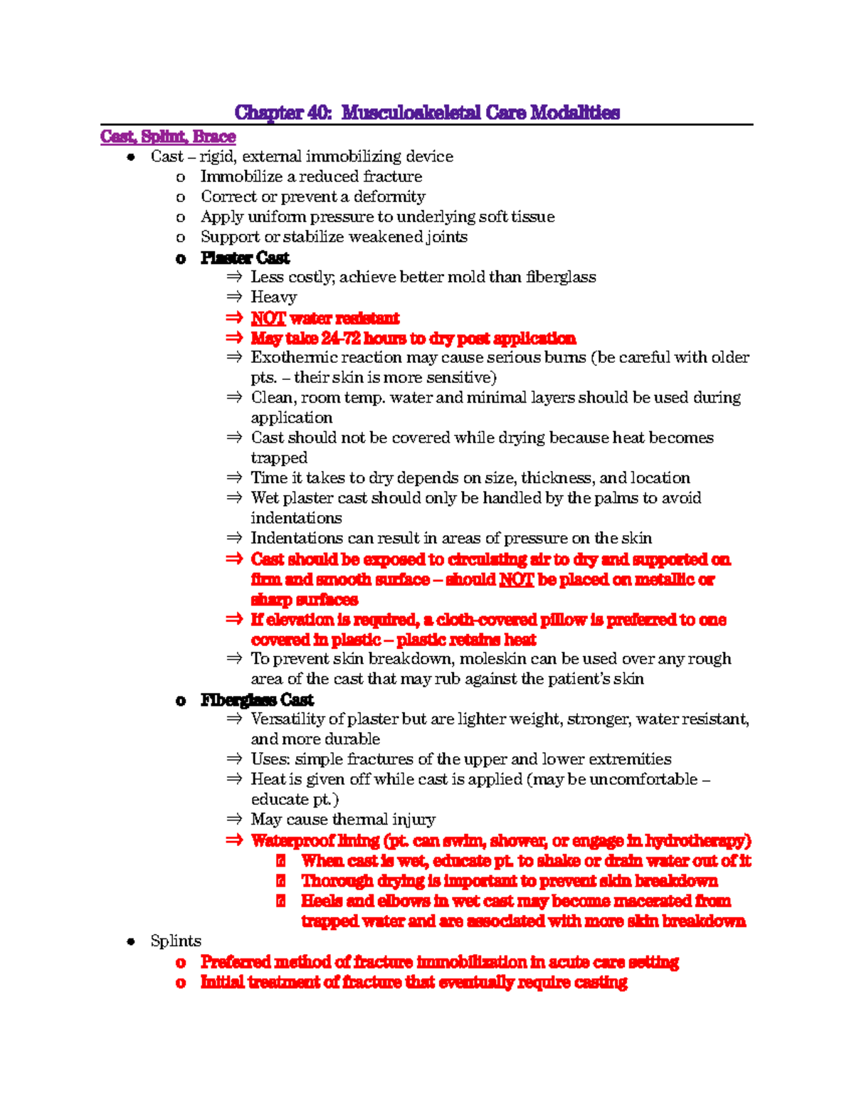 Chapter 40: Overview of Musculoskeletal Care Modalities - Studocu