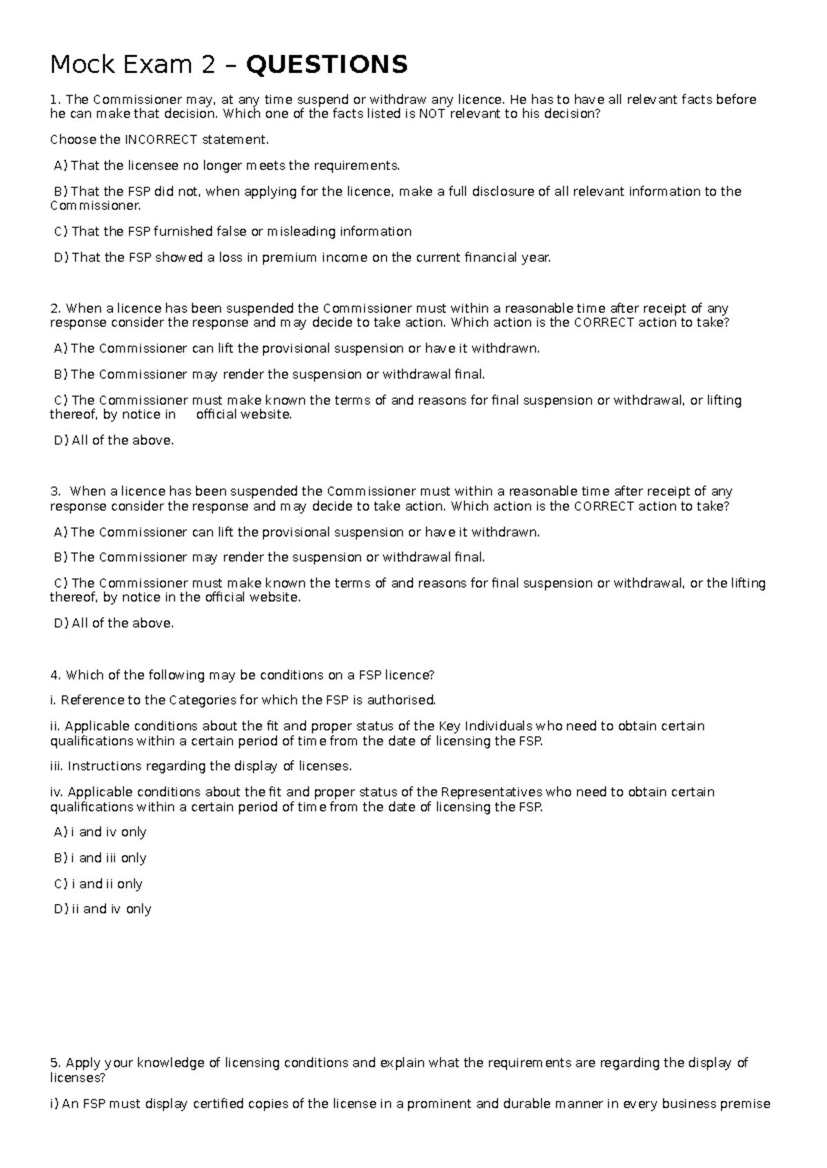 Exam 1 Questions - RE 5 Practice Exam & Answers - Studocu