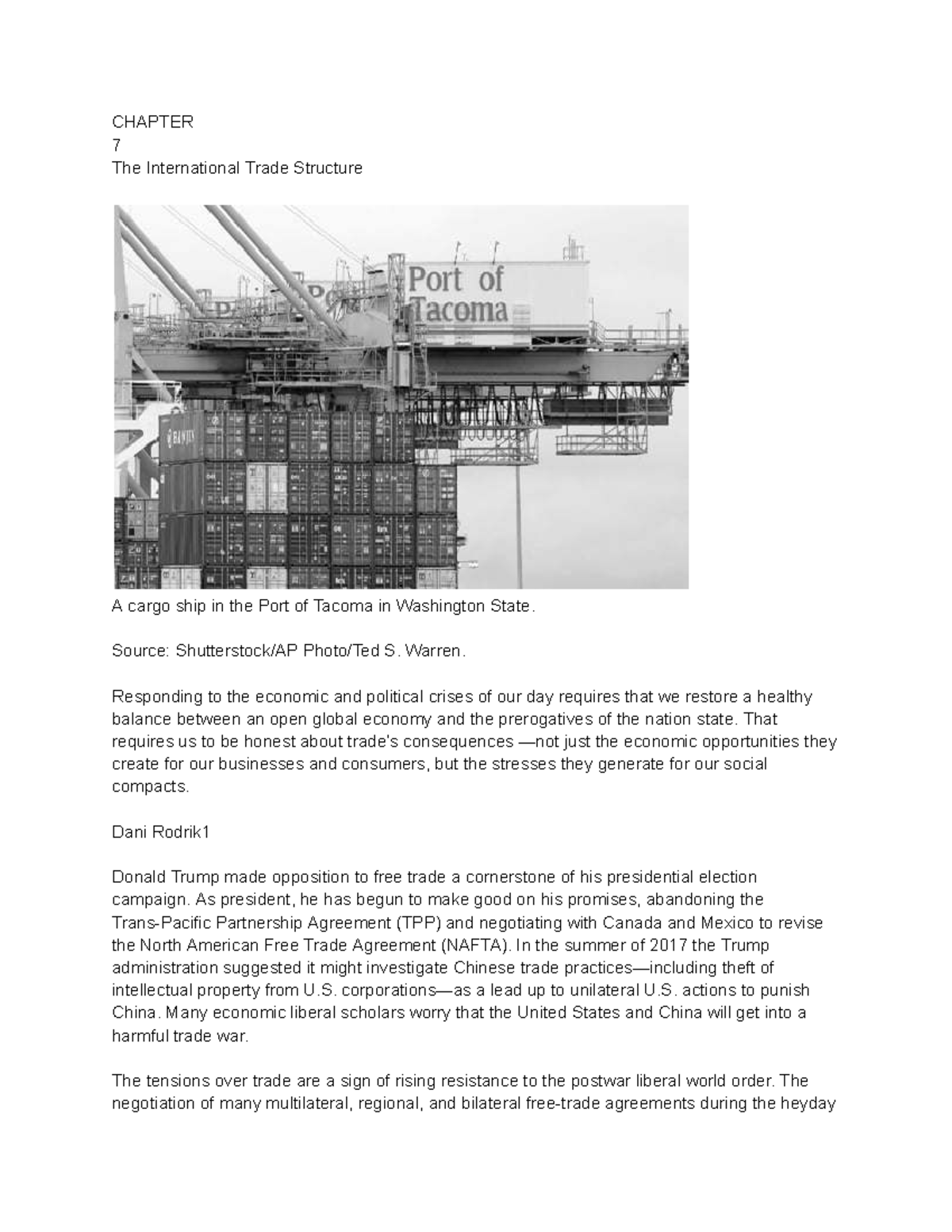 CHAPTER 7: The International Trade Structure - Analyzing Global Trade ...