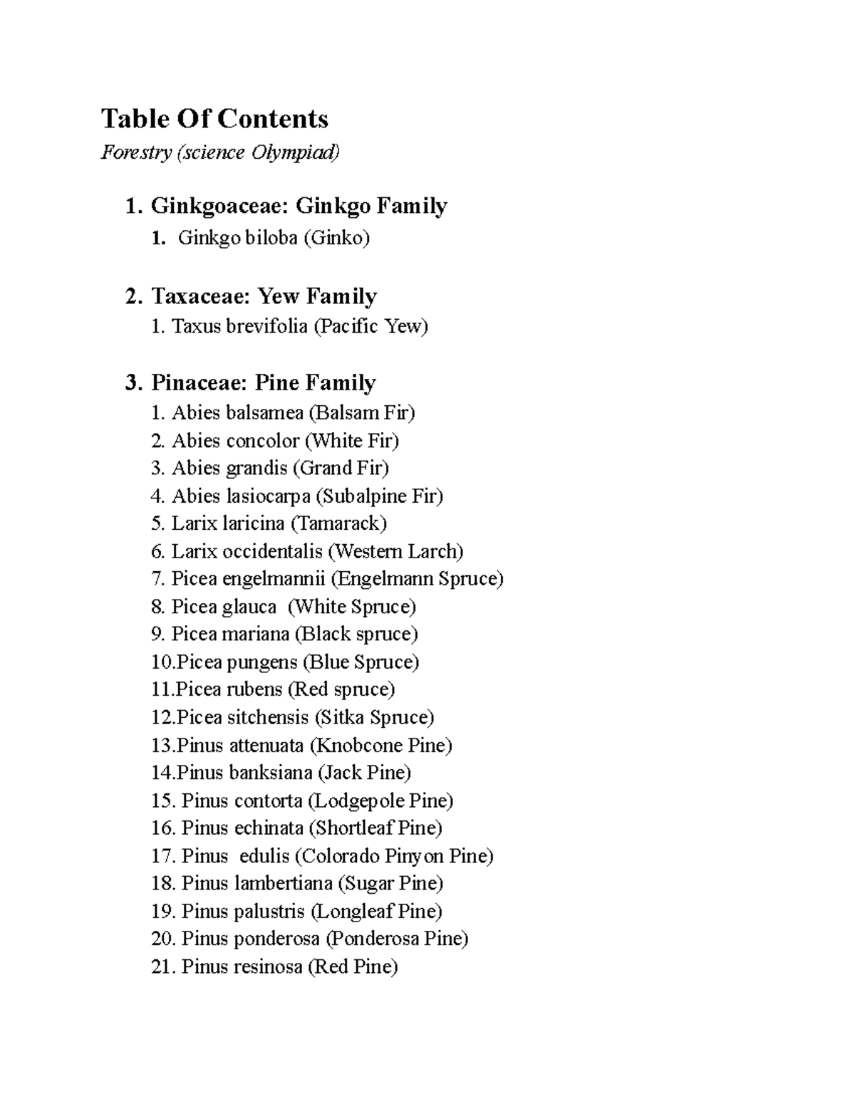 Science Olympiad Notes: Forestry (Course Code: SOF) - Studocu