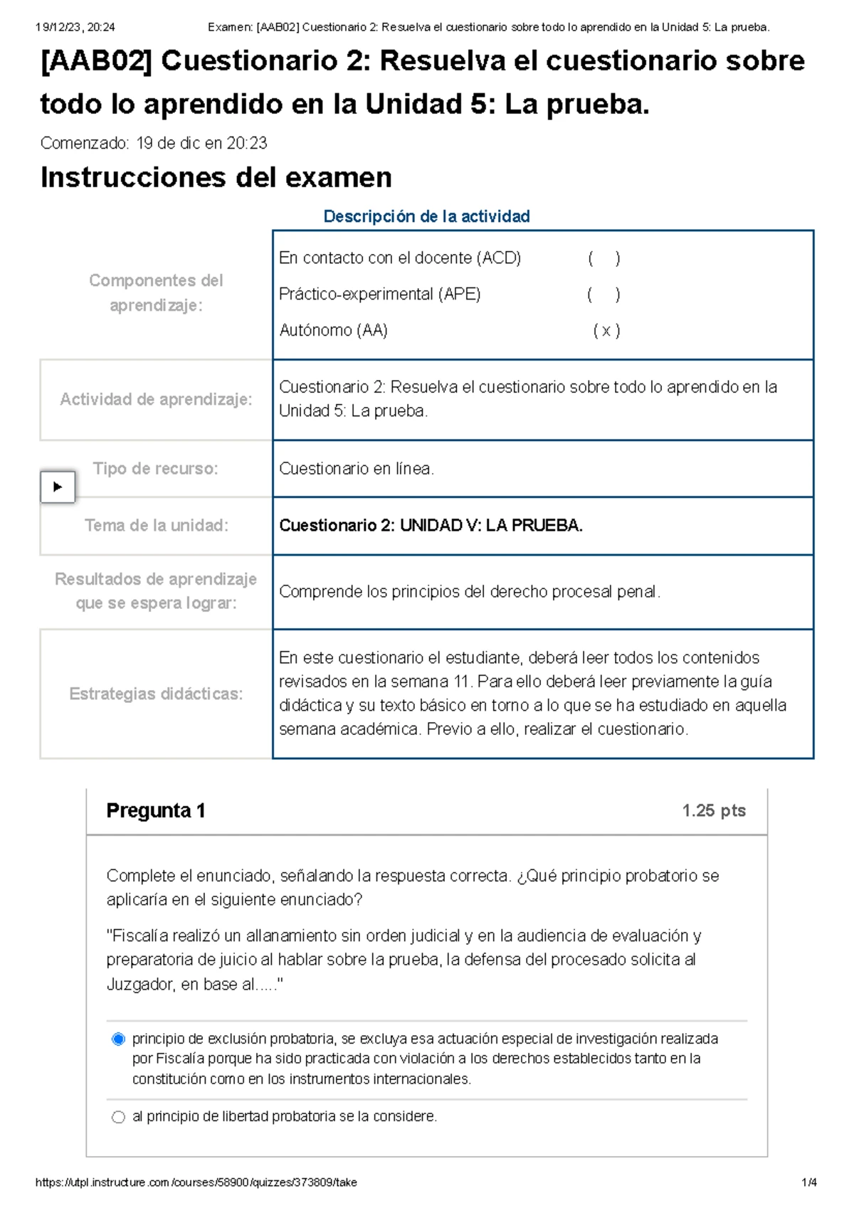 Examen [AAB02] Cuestionario Analice el proceso contencioso tributario en el Ecuador y los ...