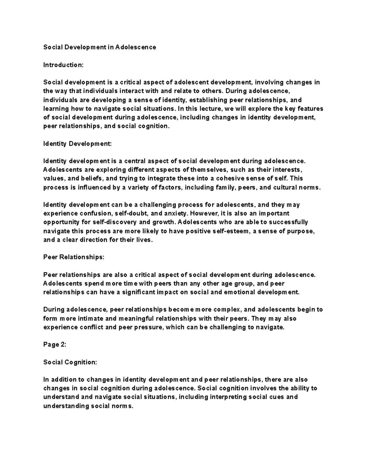 Adolescence Social Development: Key Factors & Influence on Identity ...