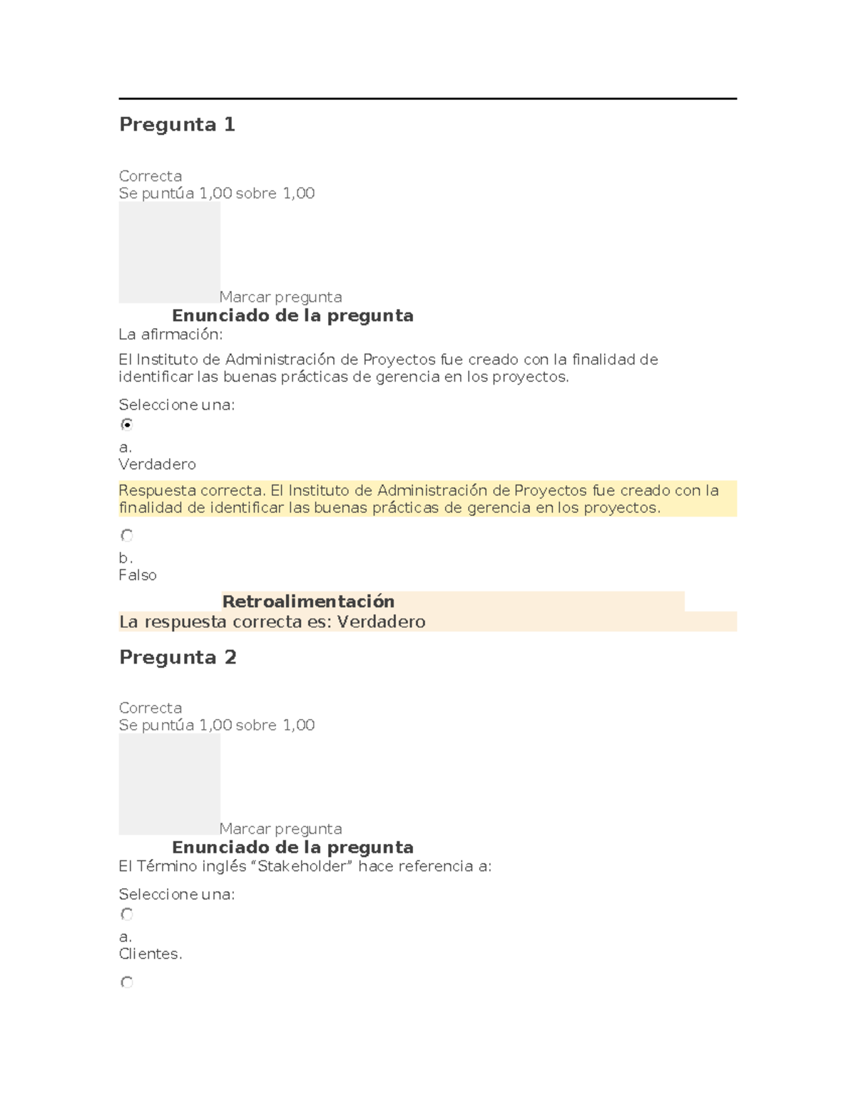 Evaluación 2: Gerencia de Proyectos (GP 301) - Preguntas y Respuestas - Studocu