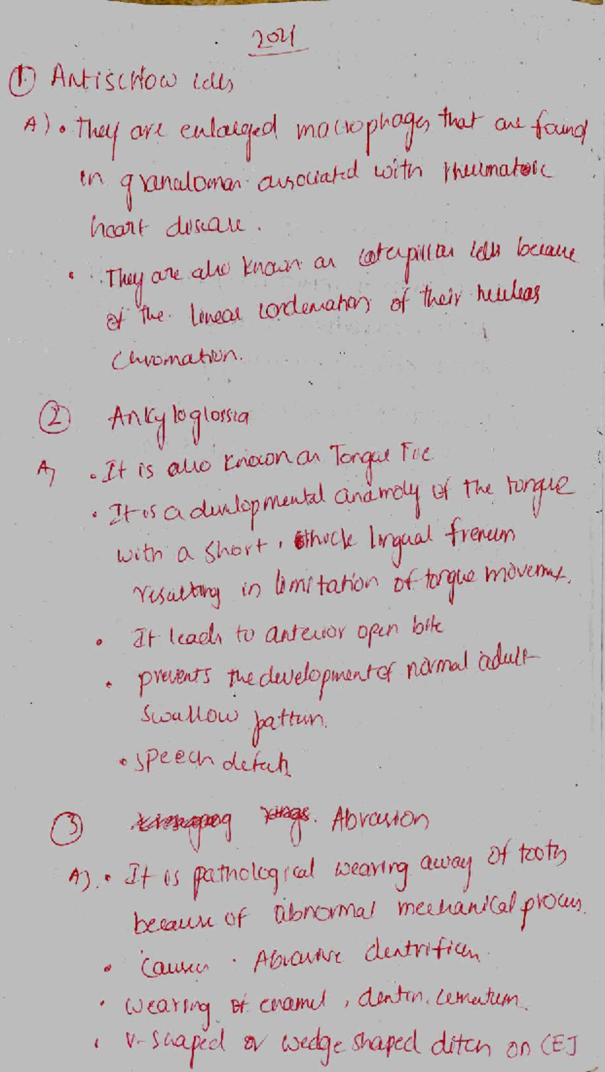 Oral Pathology Notes (Course Code: OP 101) - Comprehensive Study Guide ...
