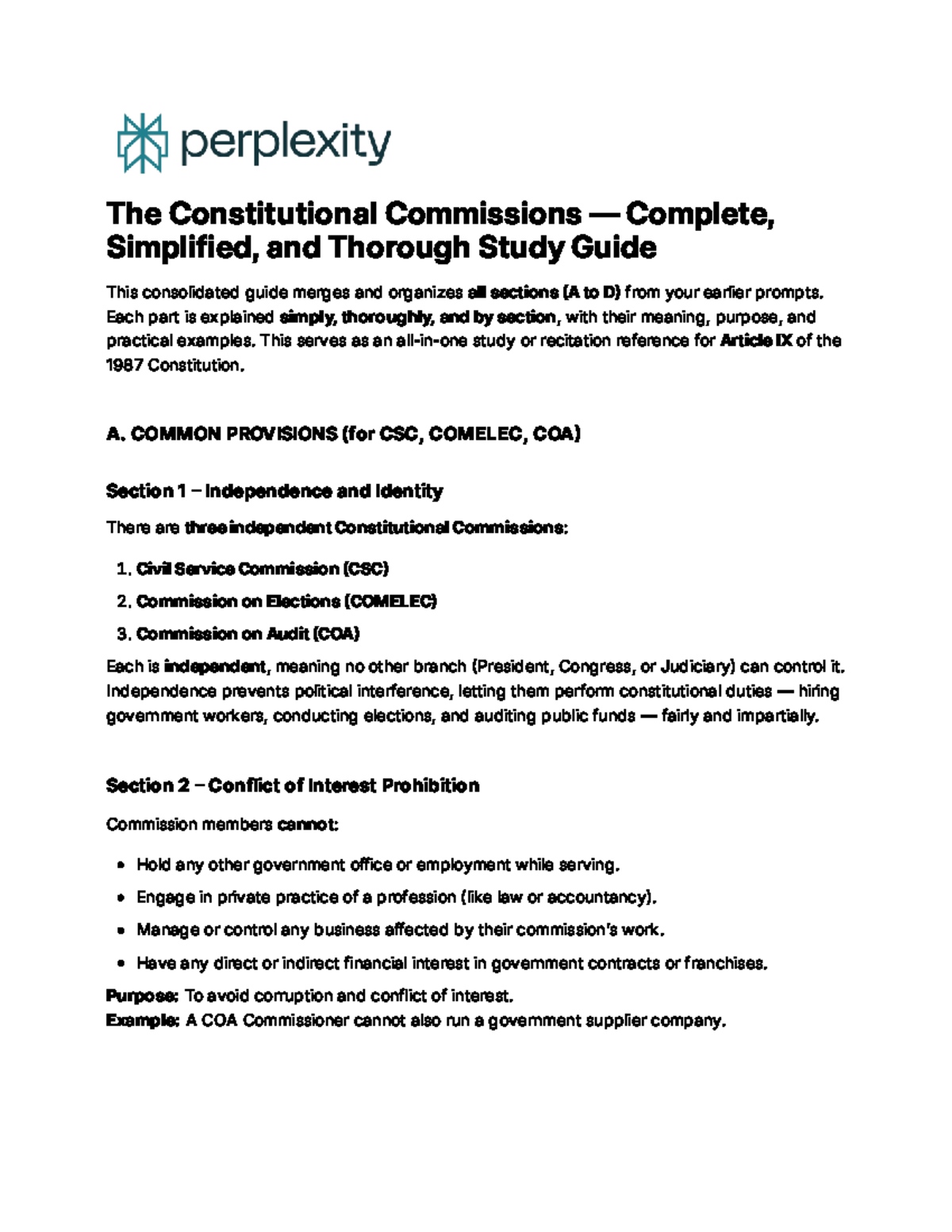 ART IX - Constitutional Commissions Study Guide - Studocu