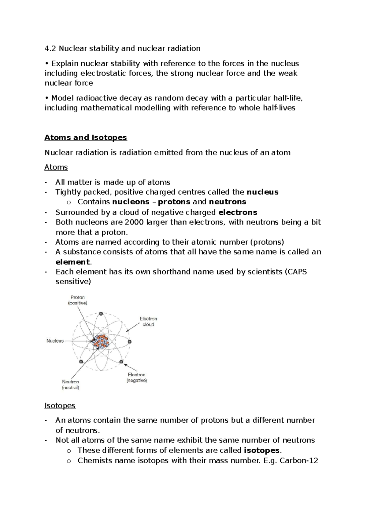 4.2 idksdasdasdadads - 4 Nuclear stability and nuclear radiation ...