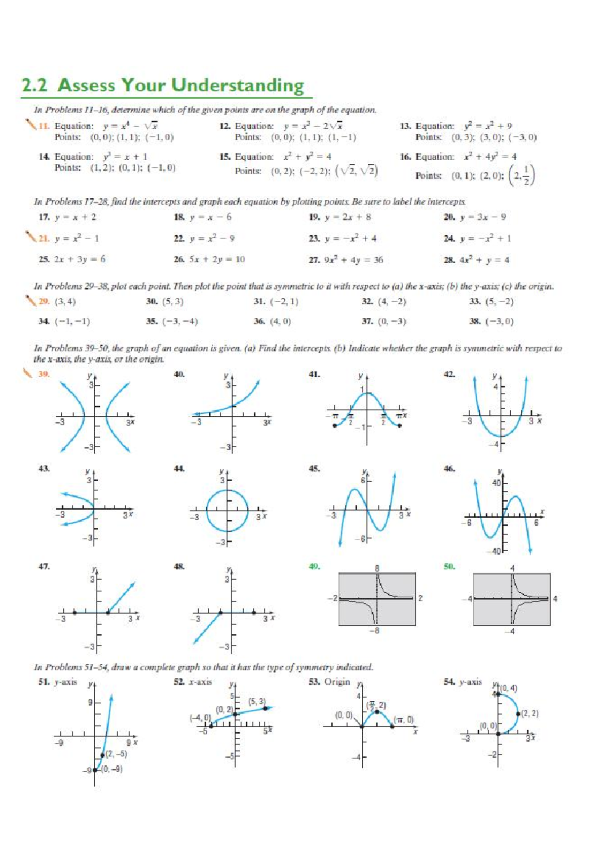 MATH 101: Assess Your Understanding - Graphs and Equations - Studocu