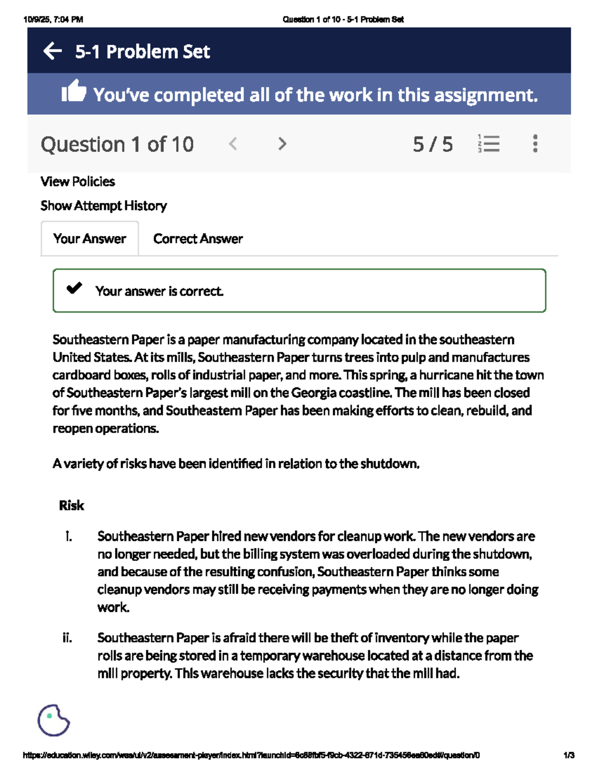 Module 5 - Problem Set: Risk Management at Southeastern Paper - Studocu