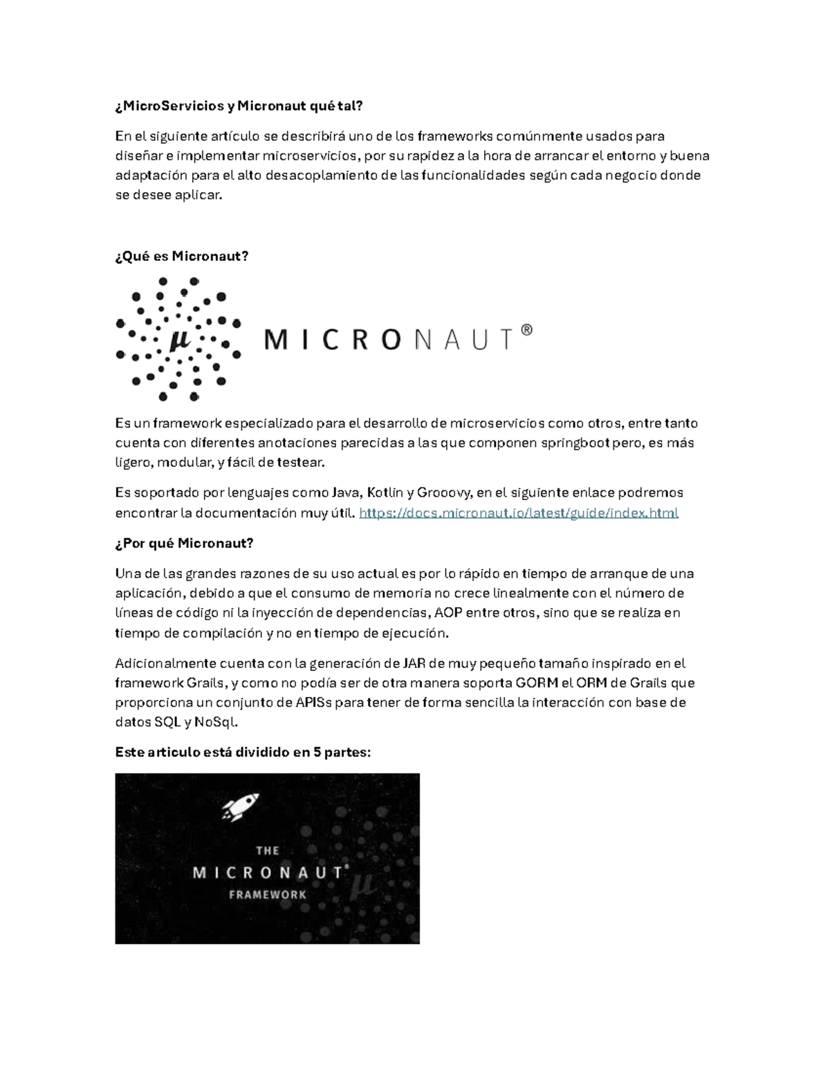 Micro Servicios y Micronaut qué tal - ¿MicroServicios y Micronaut qué ...