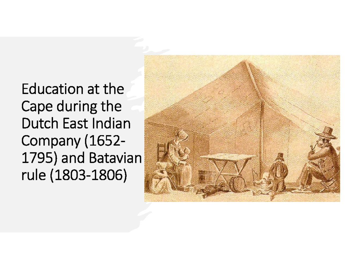 EDUCATION UNDER BRITISH COLONIAL RULE: CAPE & NATAL (1807-1910) - Studocu