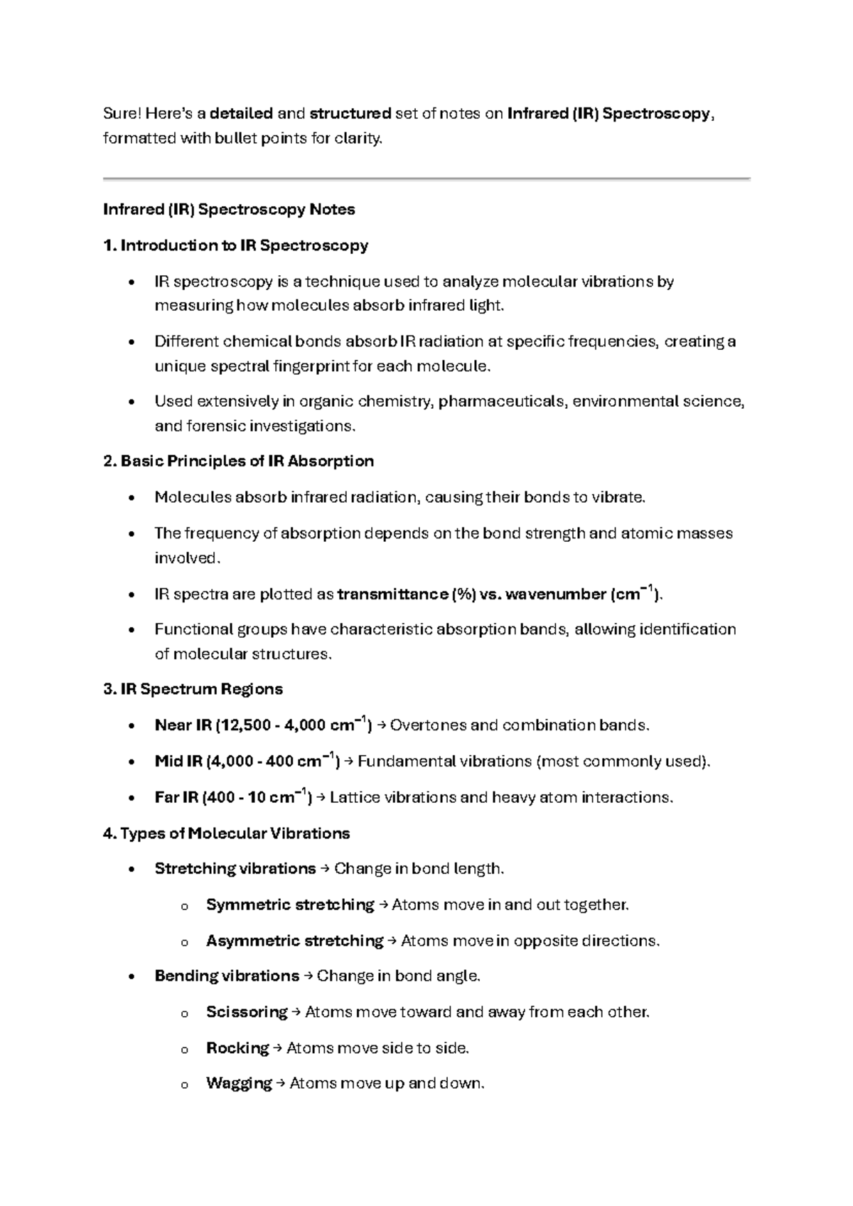 IR Spectroscopy Notes: A Comprehensive Overview of Basics and ...
