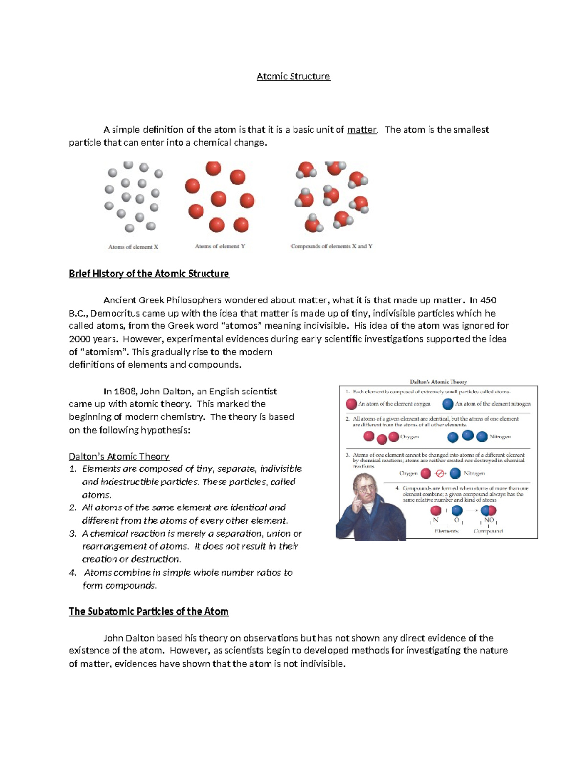 Atomic Structure Review: Key Concepts and Discoveries - Studocu