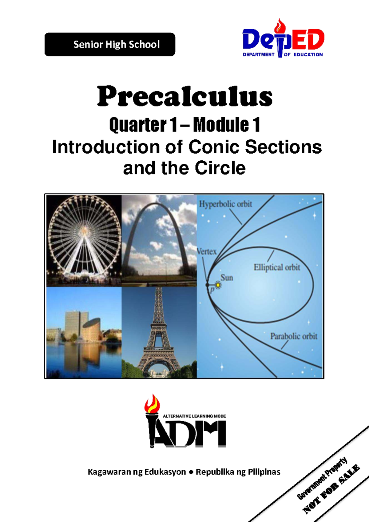 Precalculus 11 Q1 Mod1: Intro to Conic Sections & Circle - Studocu