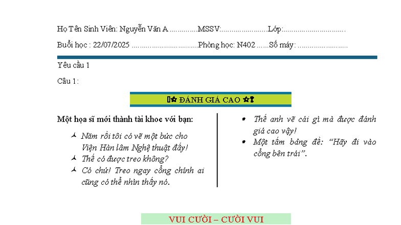 Bài Tập Tin Học Cơ Bản: Hệ Điều Hành MS WinWord & Excel - Studocu