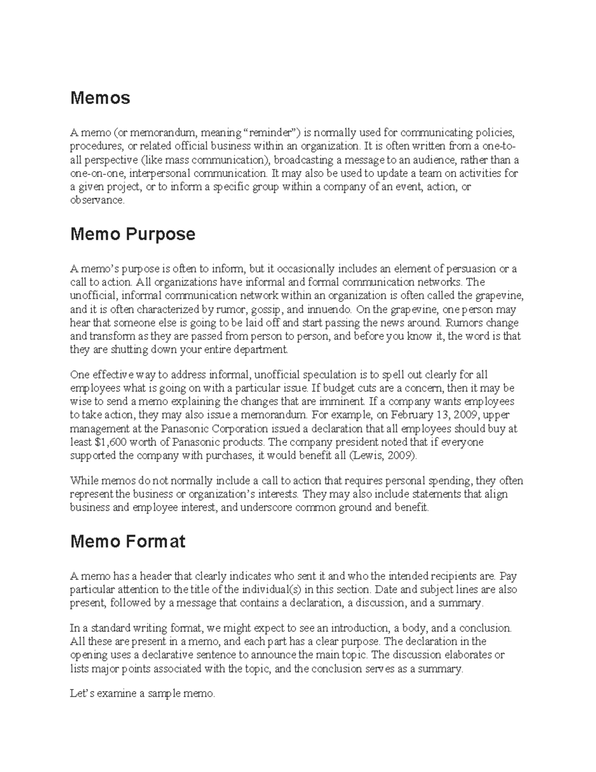 Memos vs Letters: Key Differences in Business Communication - Studocu