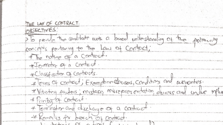 Law of Contract: Key Concepts and Principles (Course Code: LAW101 ...