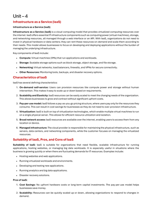 Unit - 2 CC - Understanding Cloud Computing Motivations and Needs - Studocu