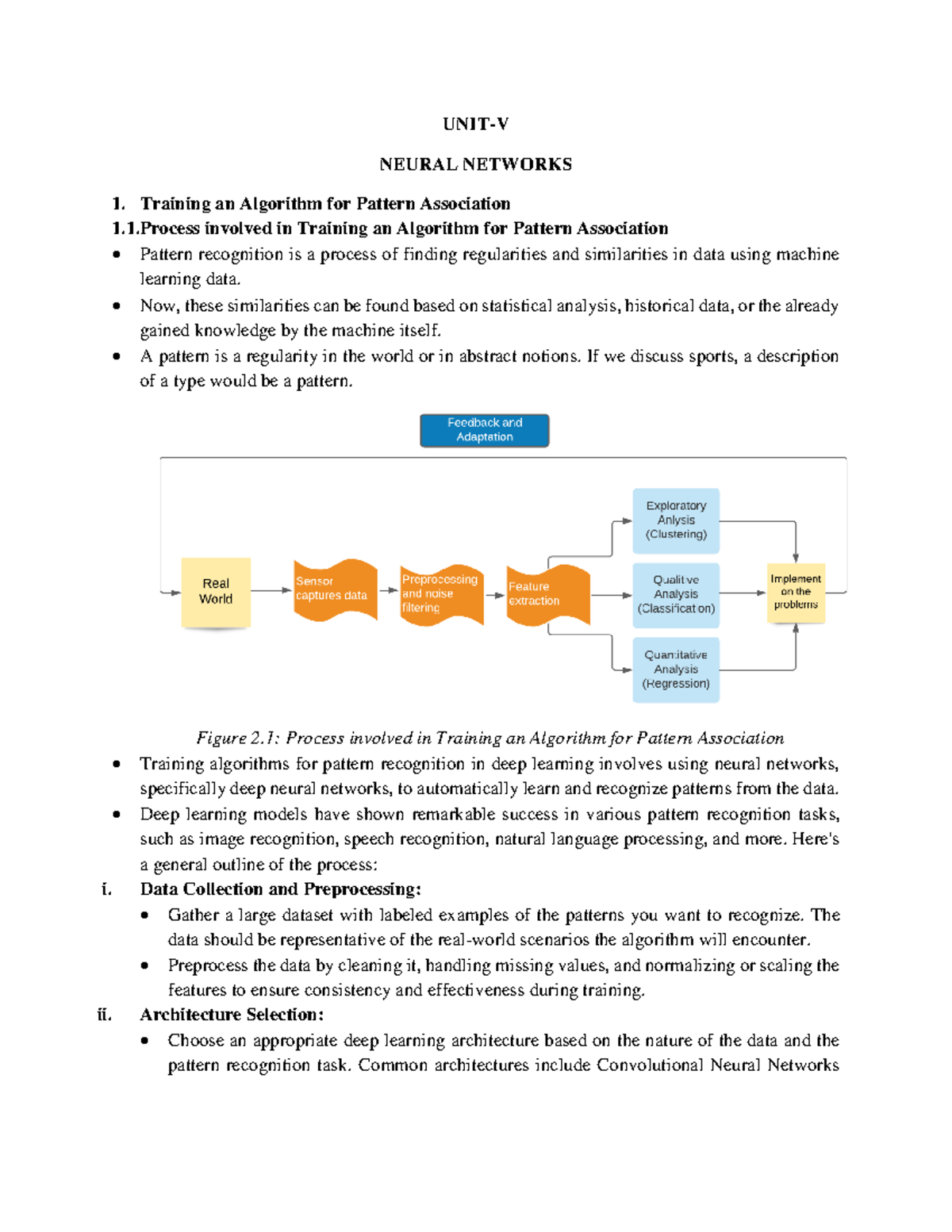 Unit V - Study Material on Neural Networks for AIML Syllabus - Studocu