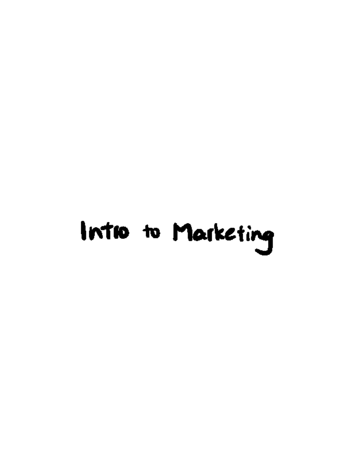COM 1MA3 Intro to Marketing: Overview & Key Concepts - Studocu