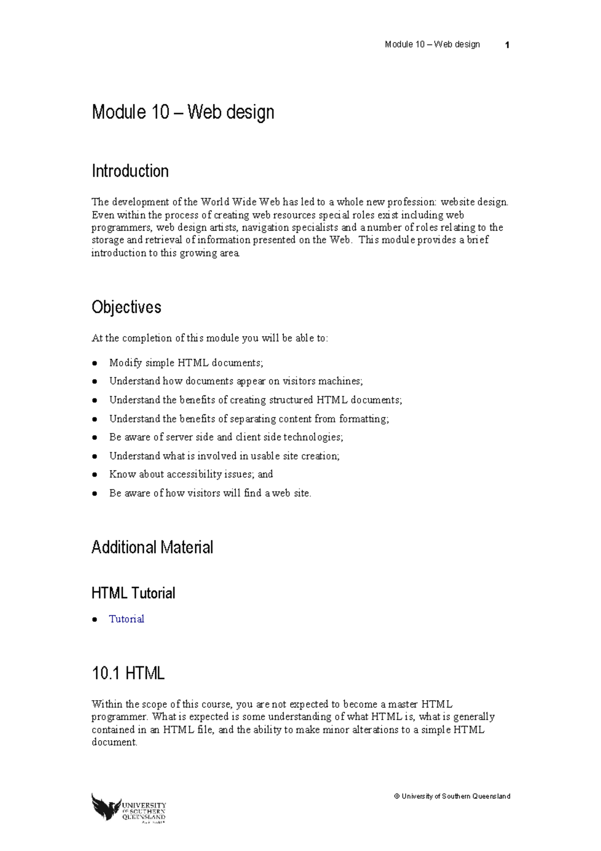 Module 10 - Module 10 Web design 1 Module 10 Web design Introduction ...