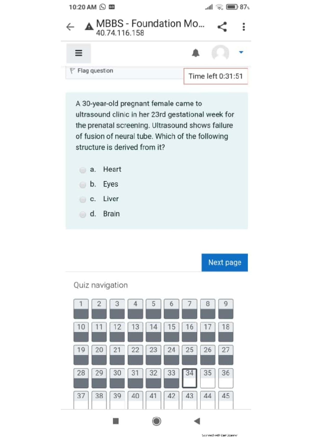 MBBS Foundation Module 1st Year Quiz Questions and Answers - Studocu