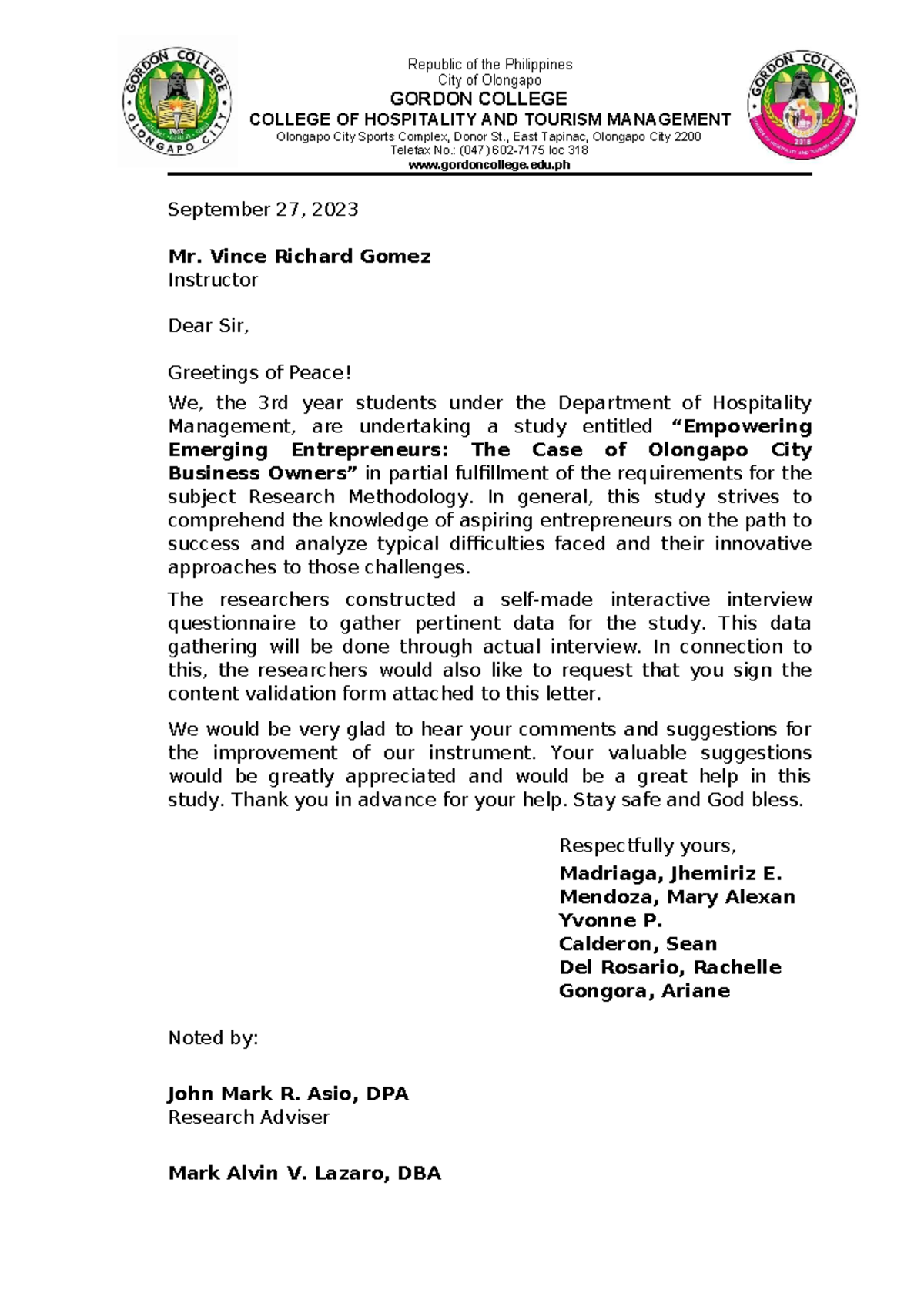 Content Validation Form for Research Methodology: Emerging ...