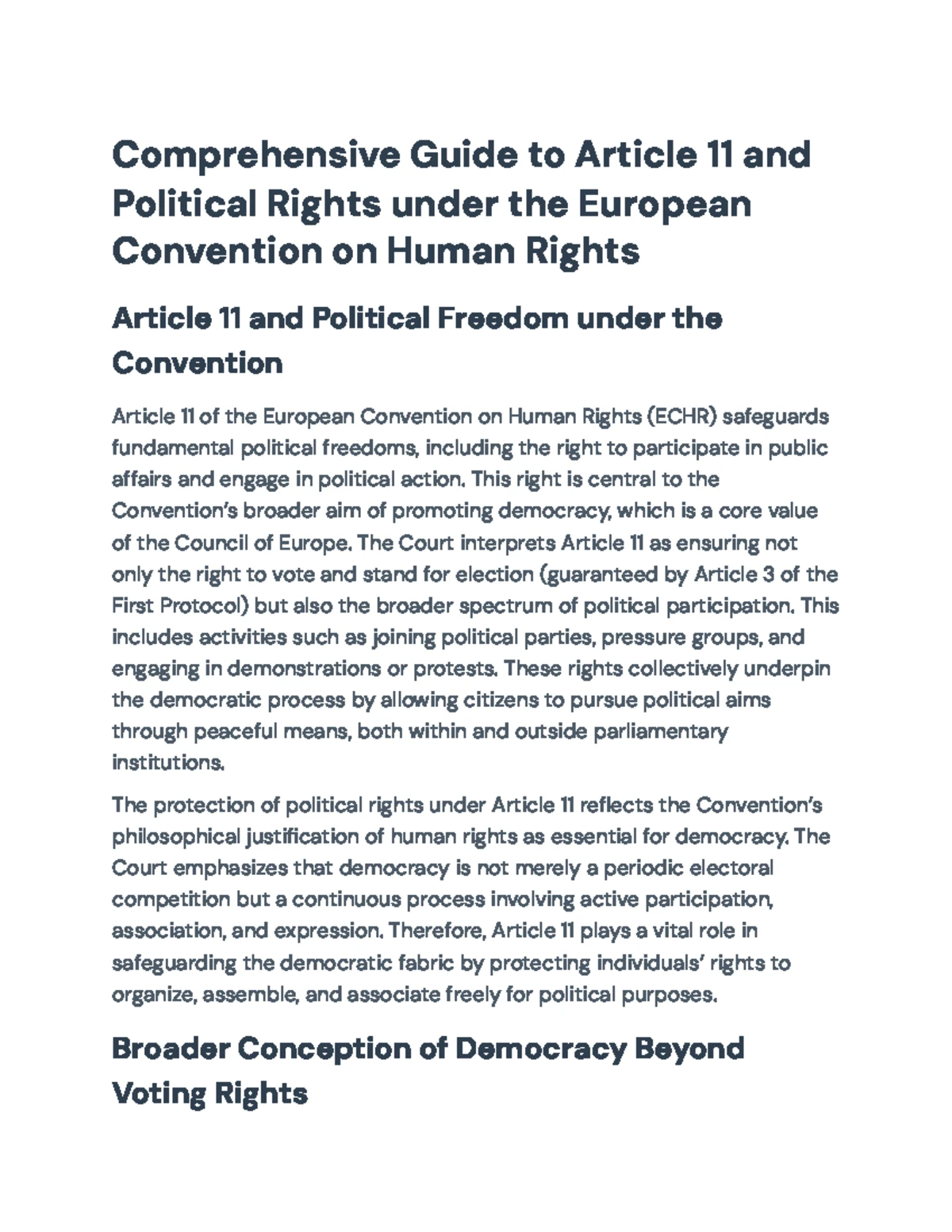 Comprehensive Analysis of Article 8 Rights in ECHR Context ...