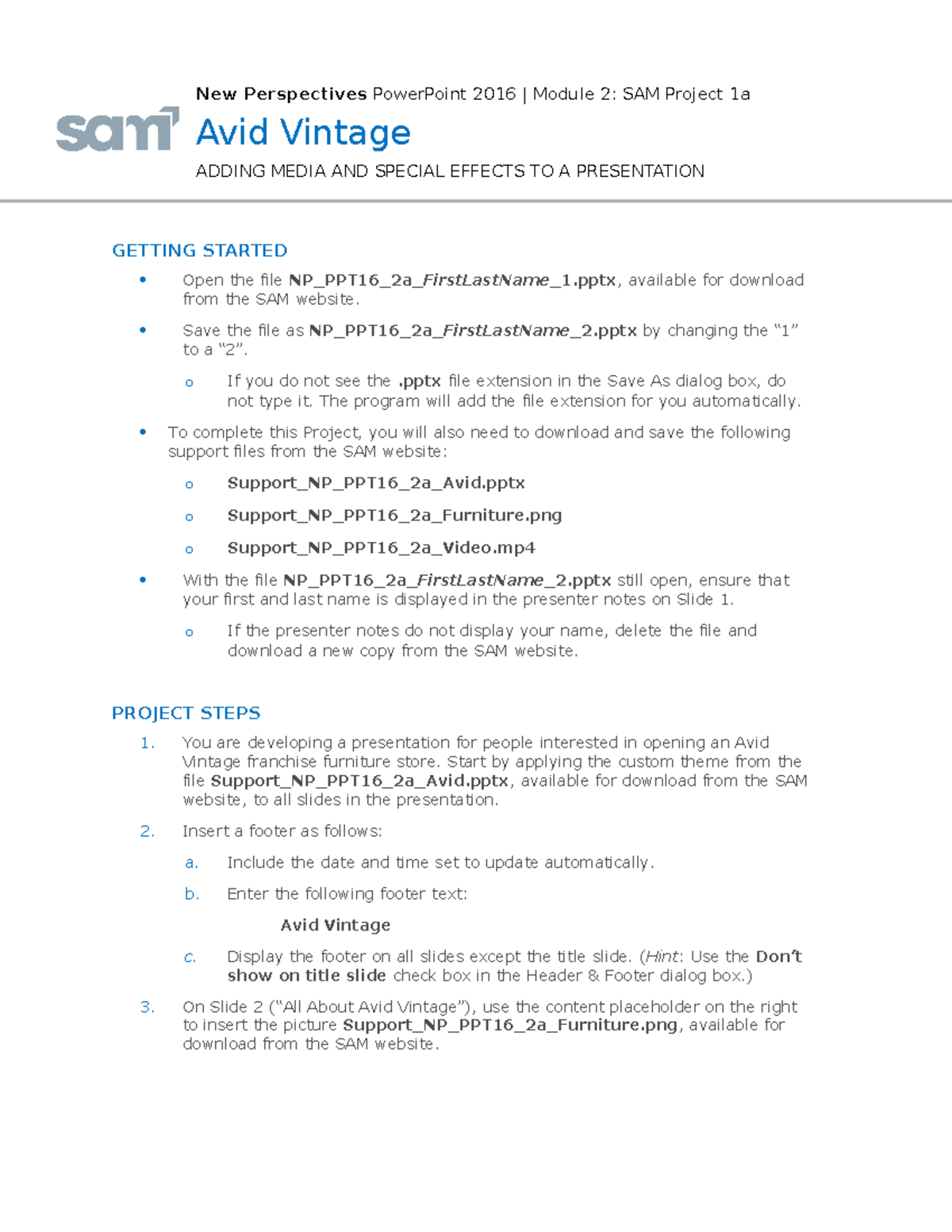 Instructions NP PPT16 2a - New Perspectives PowerPoint 2016 Module 2 ...