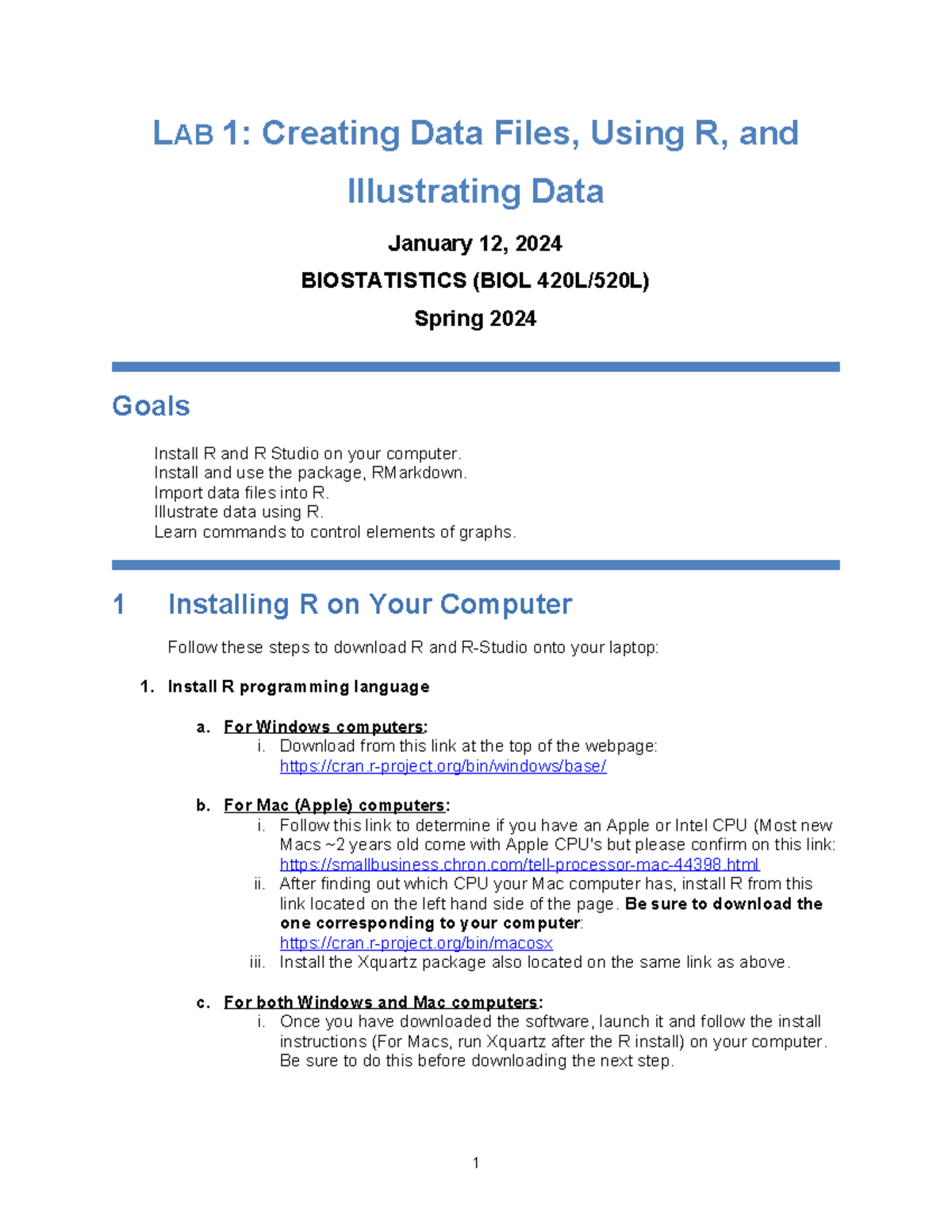 Lab 01: R Data Files Creation and Visualization for BIOL 420L/520L ...
