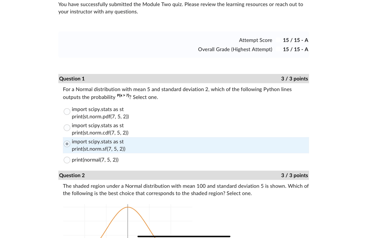 IMG 0149 - 2-5 Quiz: Python Functions & Probability Distributions Analysis - Studocu